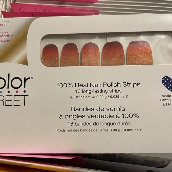Color Street | Makeup | Color Street Shimmering Orange Nail Strips ...